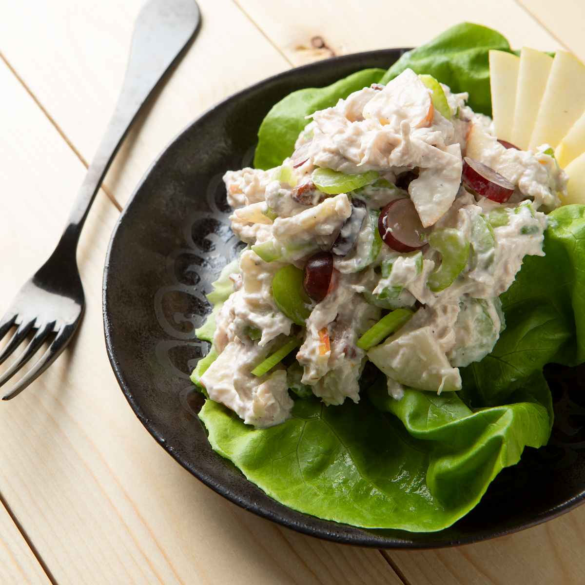 chicken Waldorf salad on butter lettuce - Nugget Markets Video